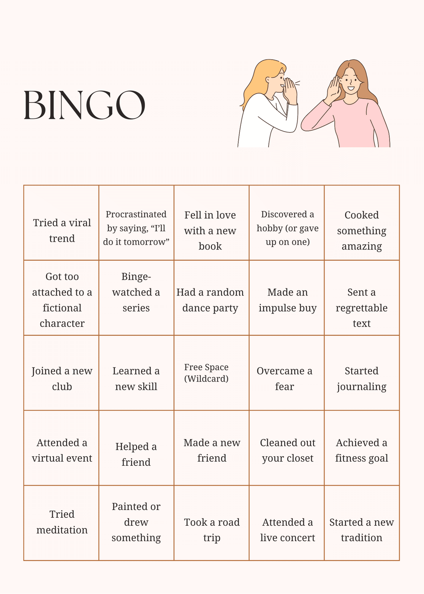 The Grand Finale Game: 2024 Bingo! 🎉 - StoryCrafters: Free Stories for Mental Wellness